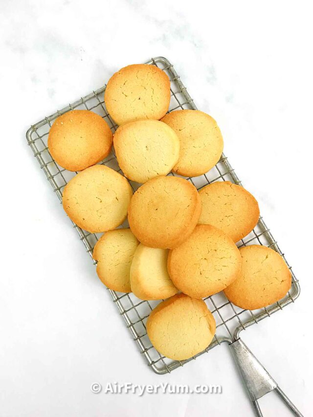 Air fryer Shortbread cookies (3 ingredients only) - Air Fryer Yum