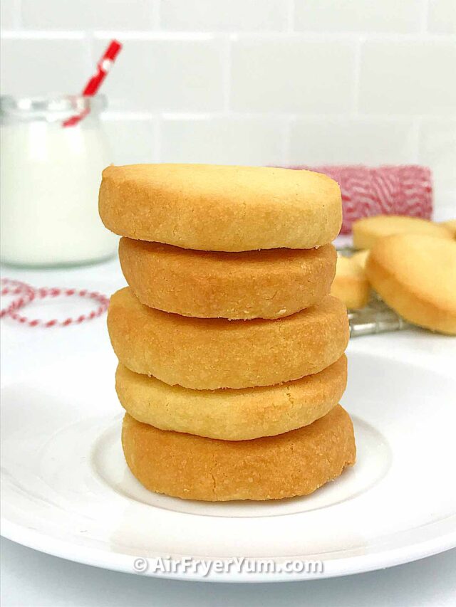 Air fryer Shortbread cookies (3 ingredients only) - Air Fryer Yum