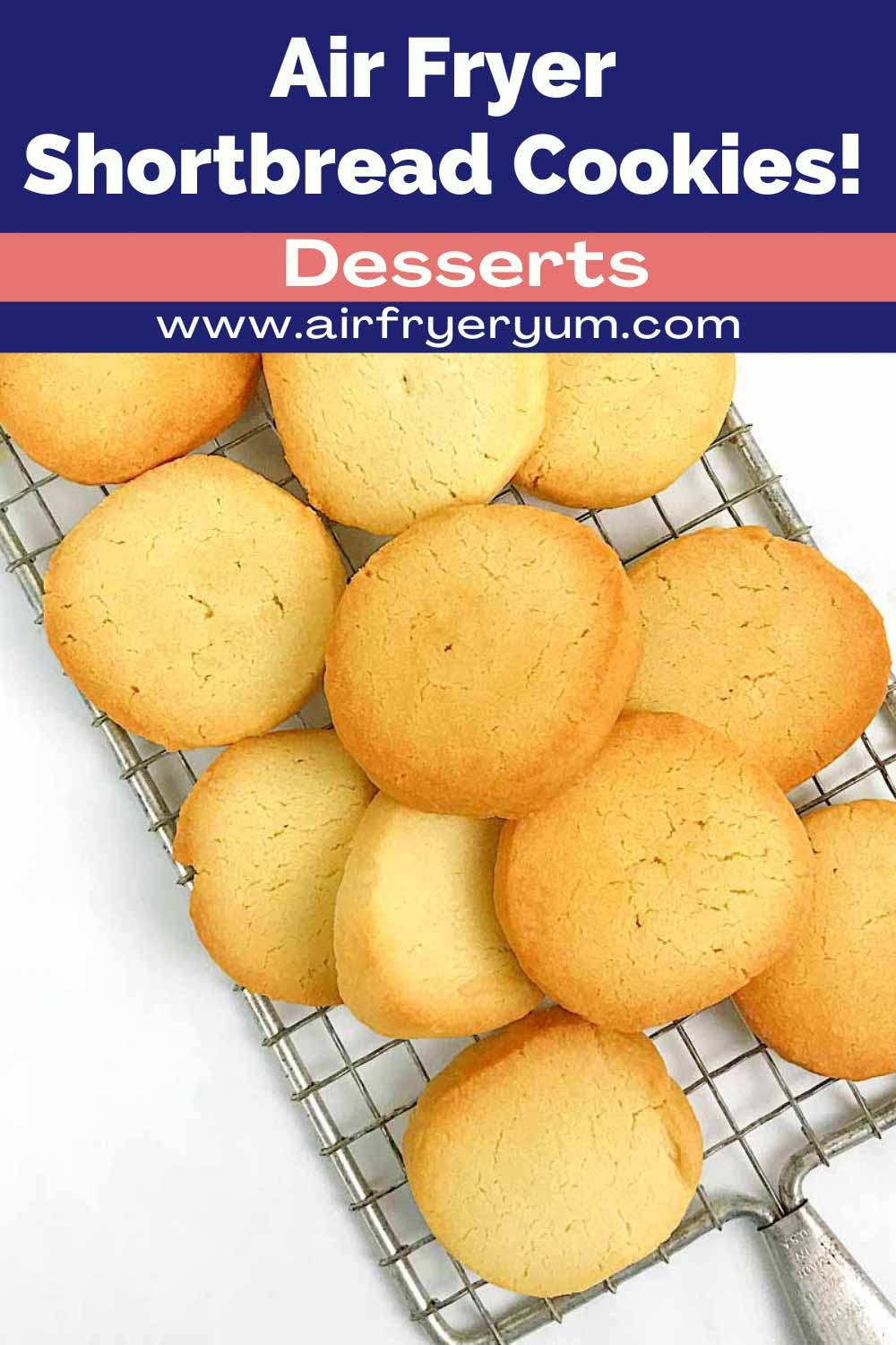 Air fryer Shortbread cookies (3 ingredients only) - Air Fryer Yum