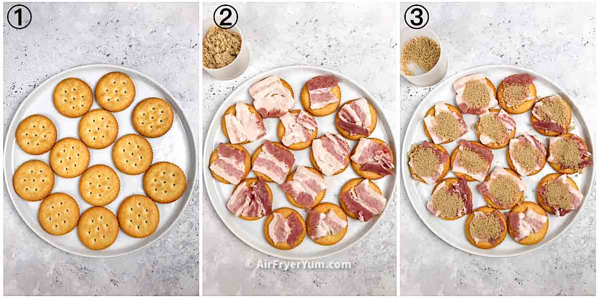 Bacon Ritz Crackers Appetizer in the Air fryer. - Air Fryer Yum