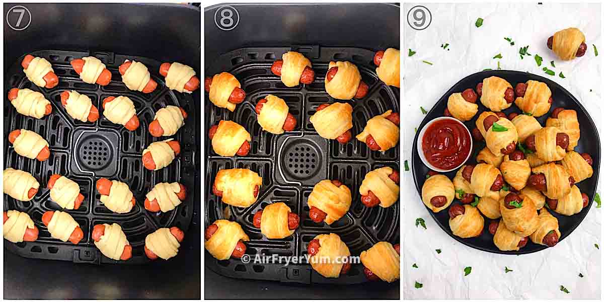 Easy Air Fryer Pigs in a Blanket Recipe (2-Ingredient Appetizer)