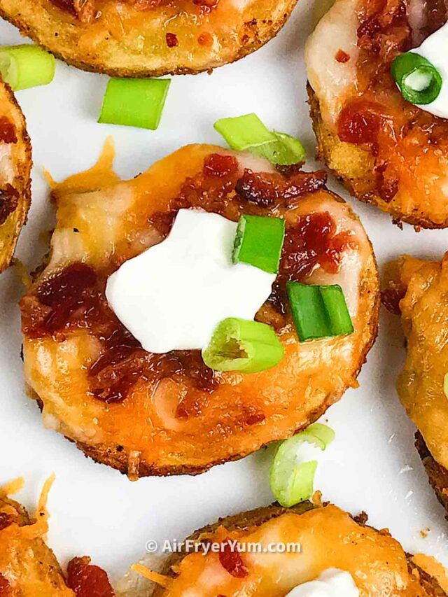 Air fryer loaded baked potato rounds - Air Fryer Yum