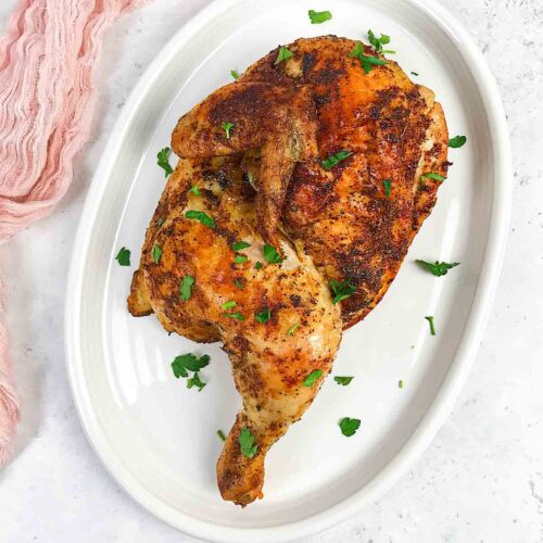 Air fryer half chicken recipe. - Air Fryer Yum