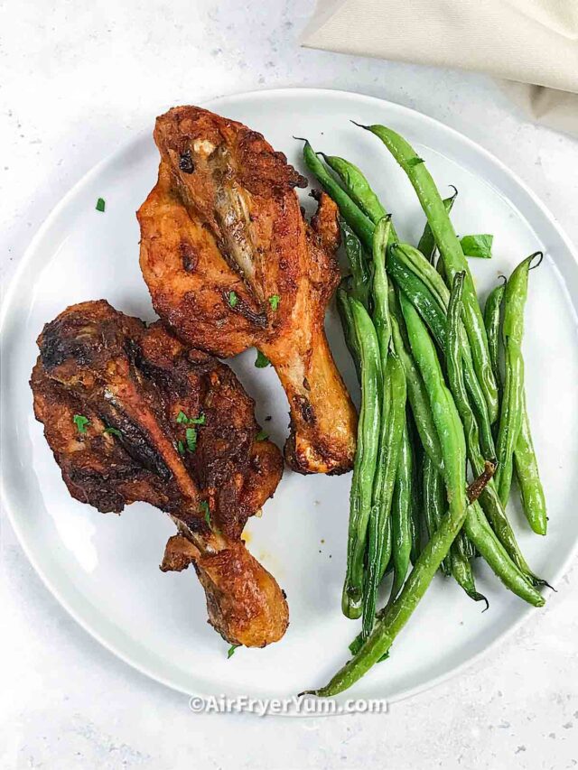 Air fryer butterfly drumsticks (butterflied chicken legs) - Air Fryer Yum