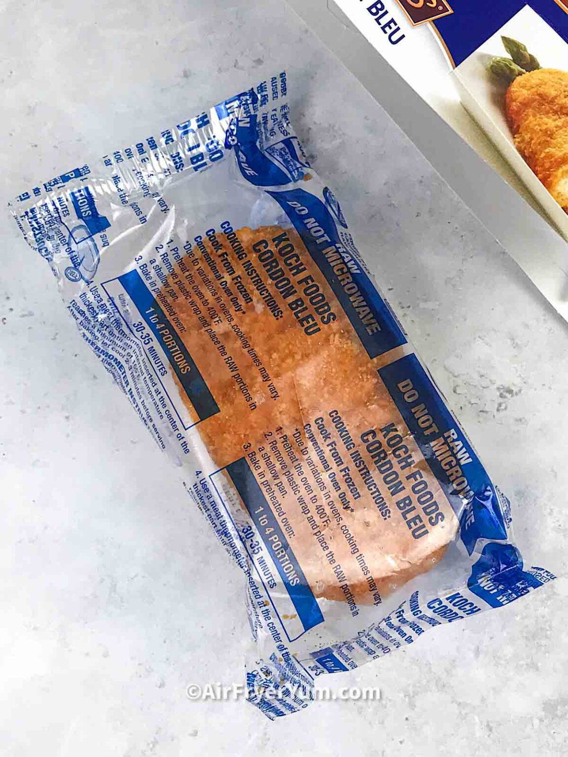 Frozen Chicken Cordon bleu in air fryer - Air Fryer Yum