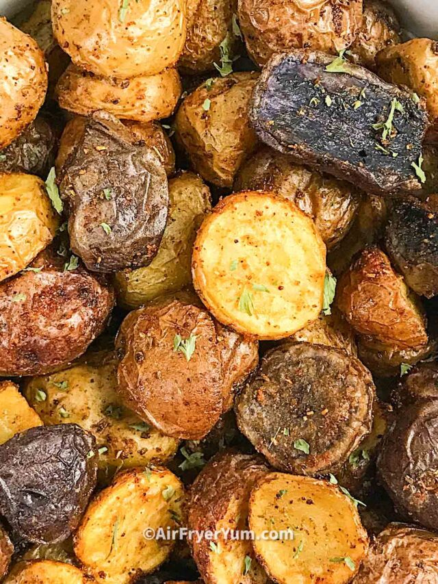 Air fryer Rainbow potatoes (Colored Potatoes) - Air Fryer Yum
