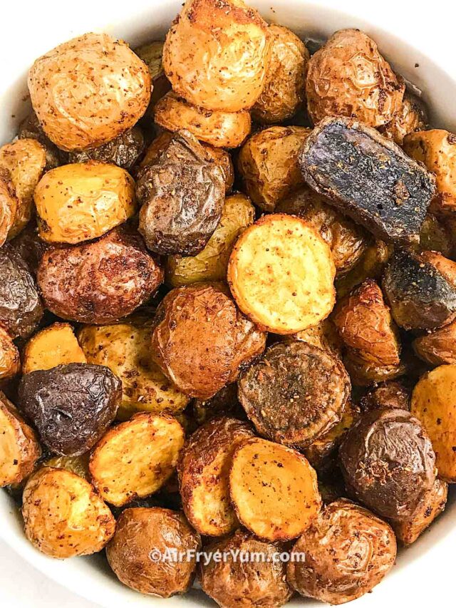 Air fryer Rainbow potatoes (Colored Potatoes) - Air Fryer Yum