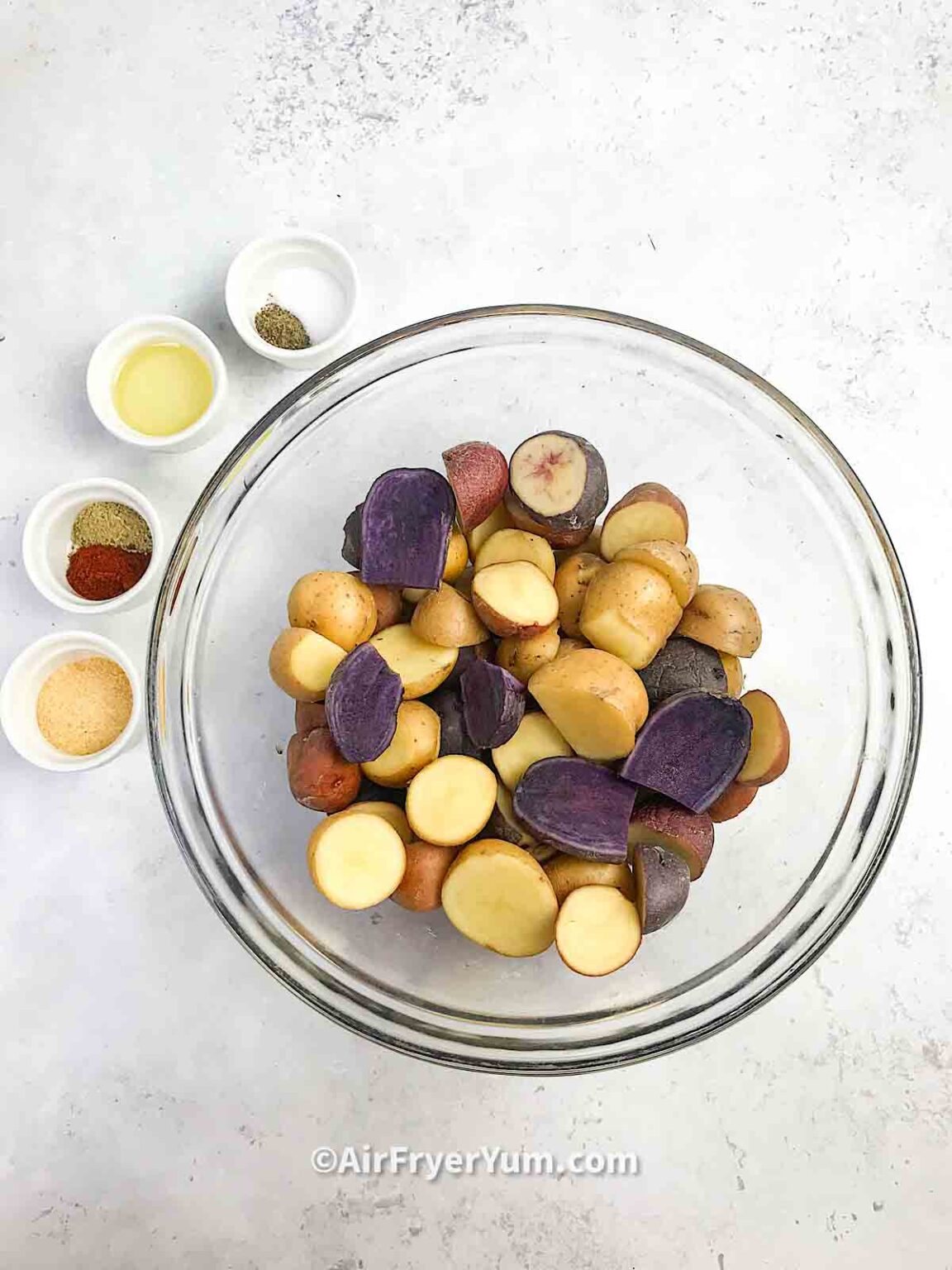 Air fryer Rainbow potatoes (Colored Potatoes) - Air Fryer Yum
