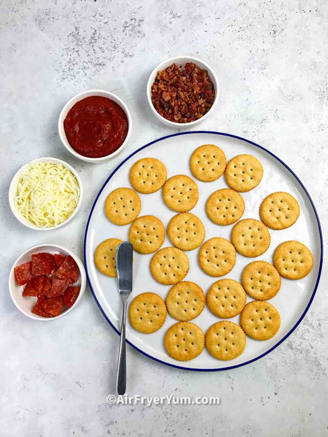 Air fryer Ritz crackers pizza (Pizza Crackers) - Air Fryer Yum
