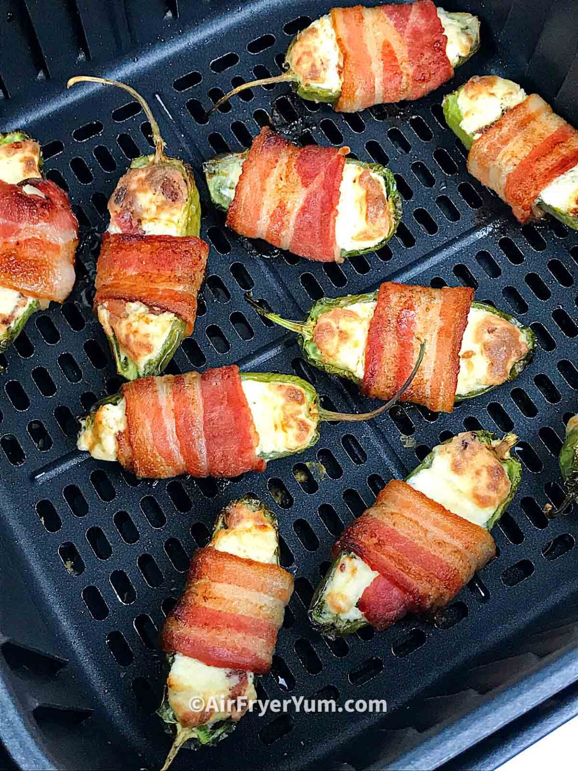 Air fryer bacon wrapped Jalapeño poppers - Air Fryer Yum