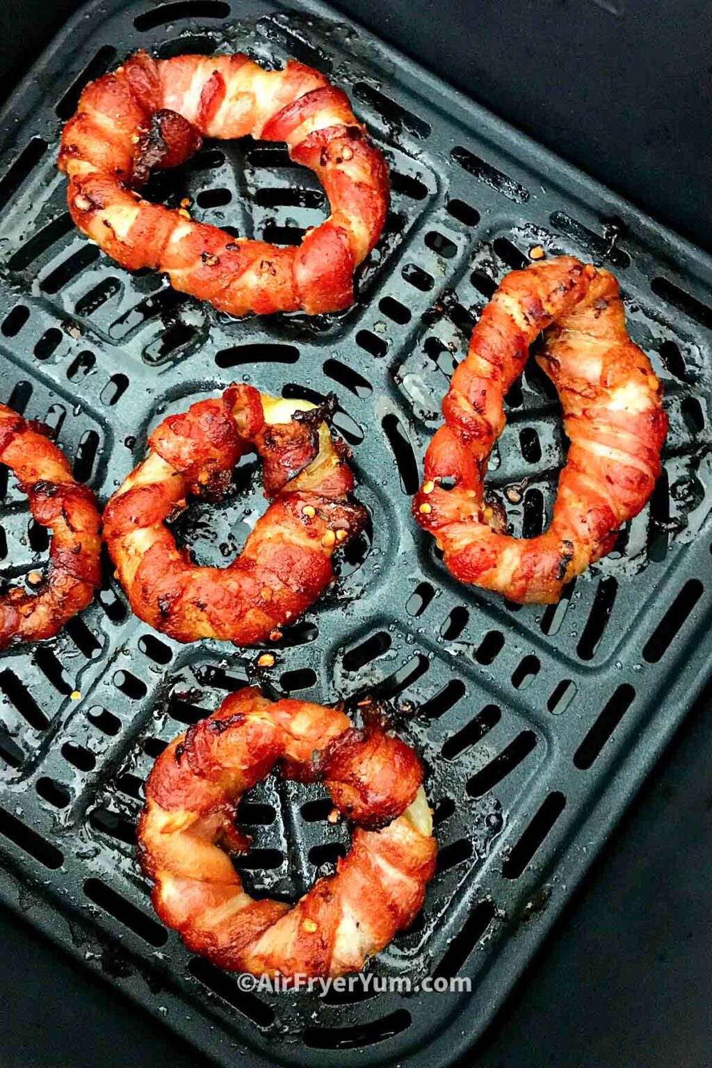 Air fryer bacon wrapped onion rings - Air Fryer Yum