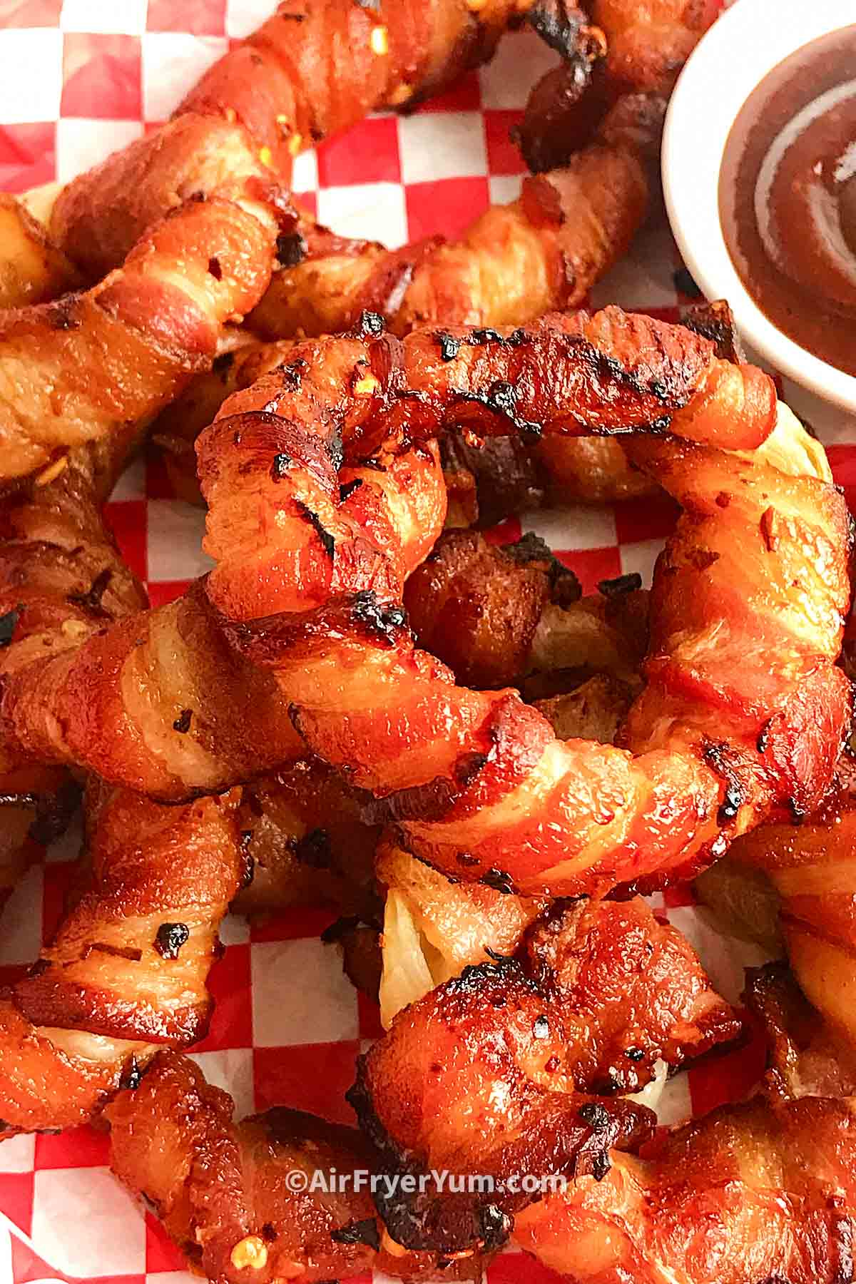 Air fryer bacon wrapped onion rings - Air Fryer Yum