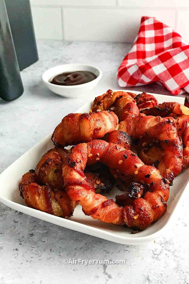 Air fryer bacon wrapped onion rings - Air Fryer Yum